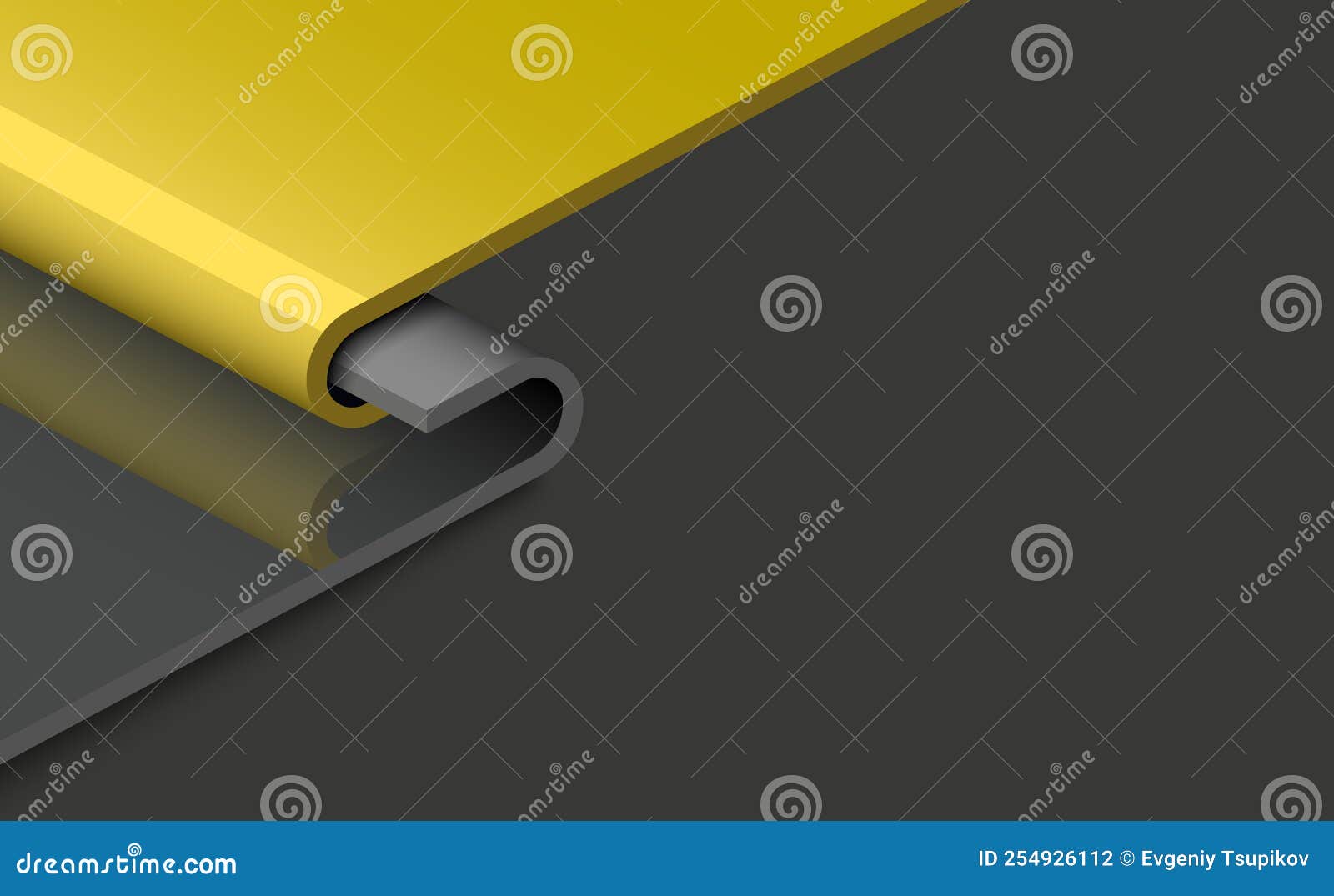 Curved sheets. stock vector. Illustration of curl, turn - 254926112