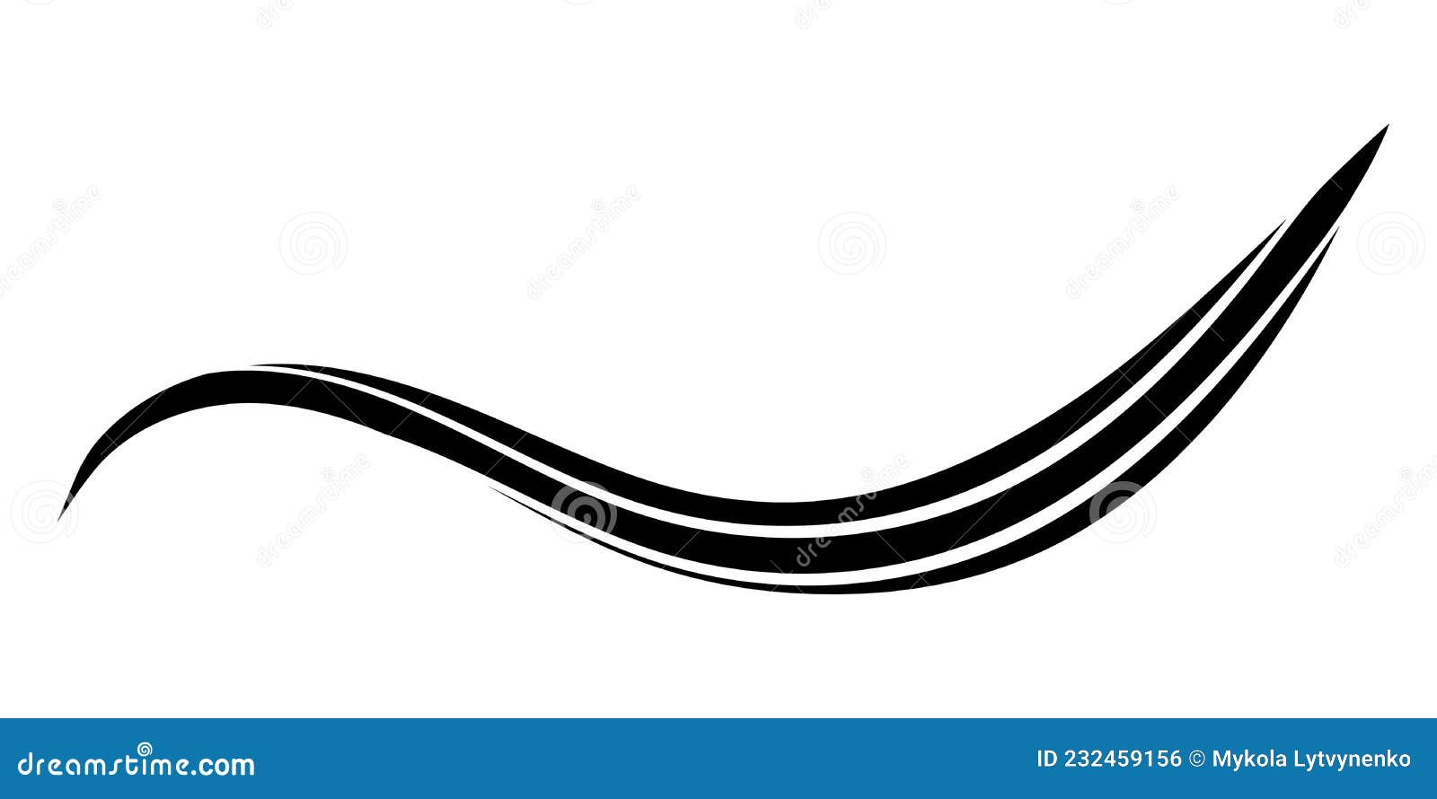 Curved Smooth Lines in the Form of a Wave, Wave Smoothness Logo Stock ...