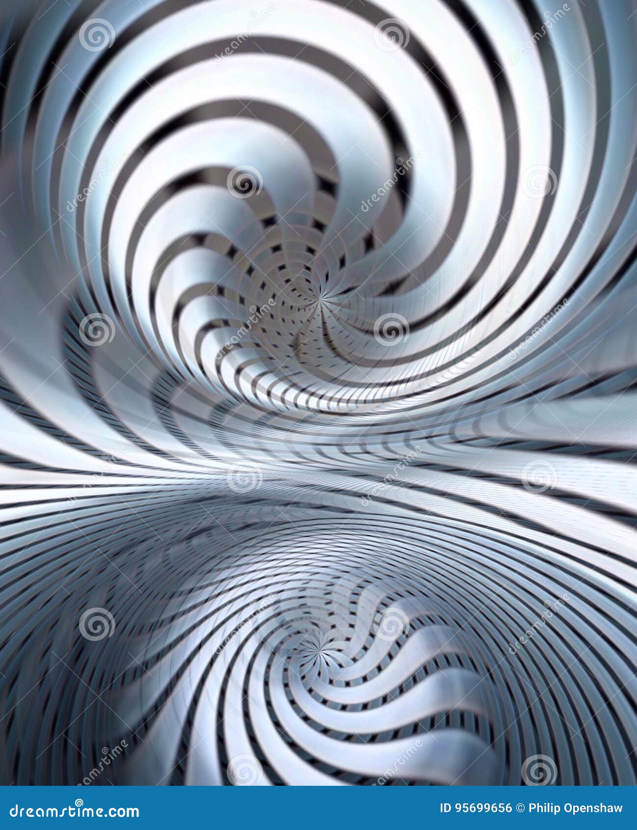 Curved Spiral Modern Metallic Abstract Stock Illustration ...