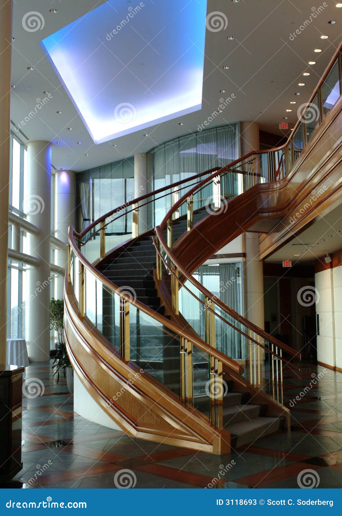 Curved staircase stock image. Image of contemporary, stair - 3118693