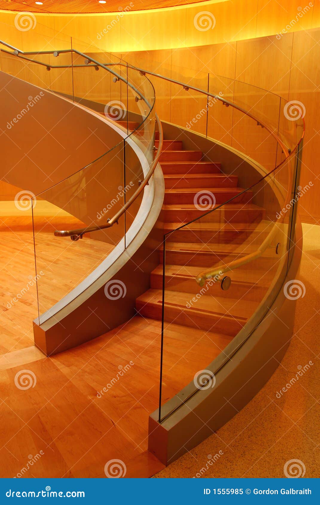 Curved stairs stock image. Image of lighting, efficient - 1555985