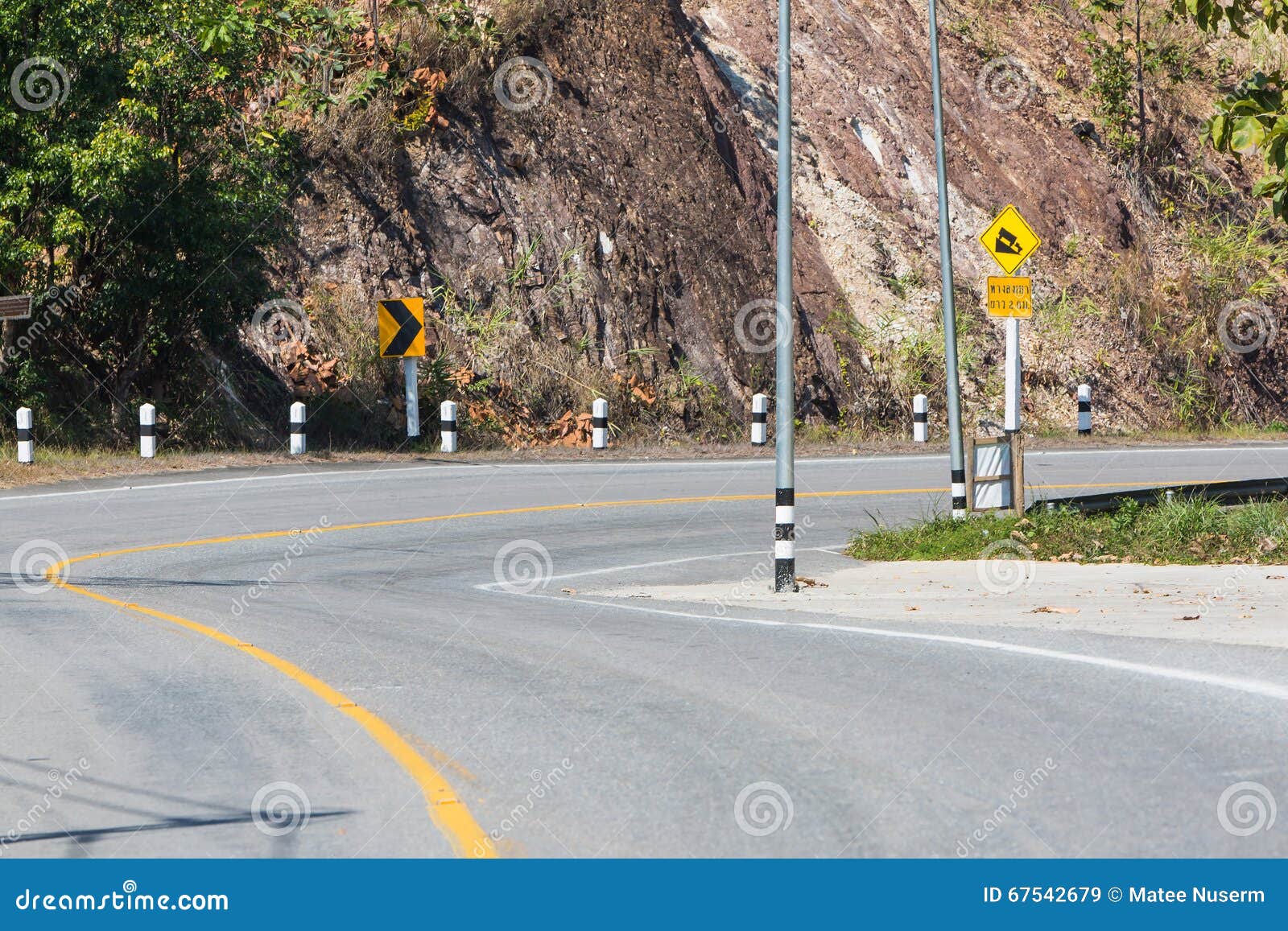 Steep Downhill Mountain Bike Track With Banked Corners Stock ...