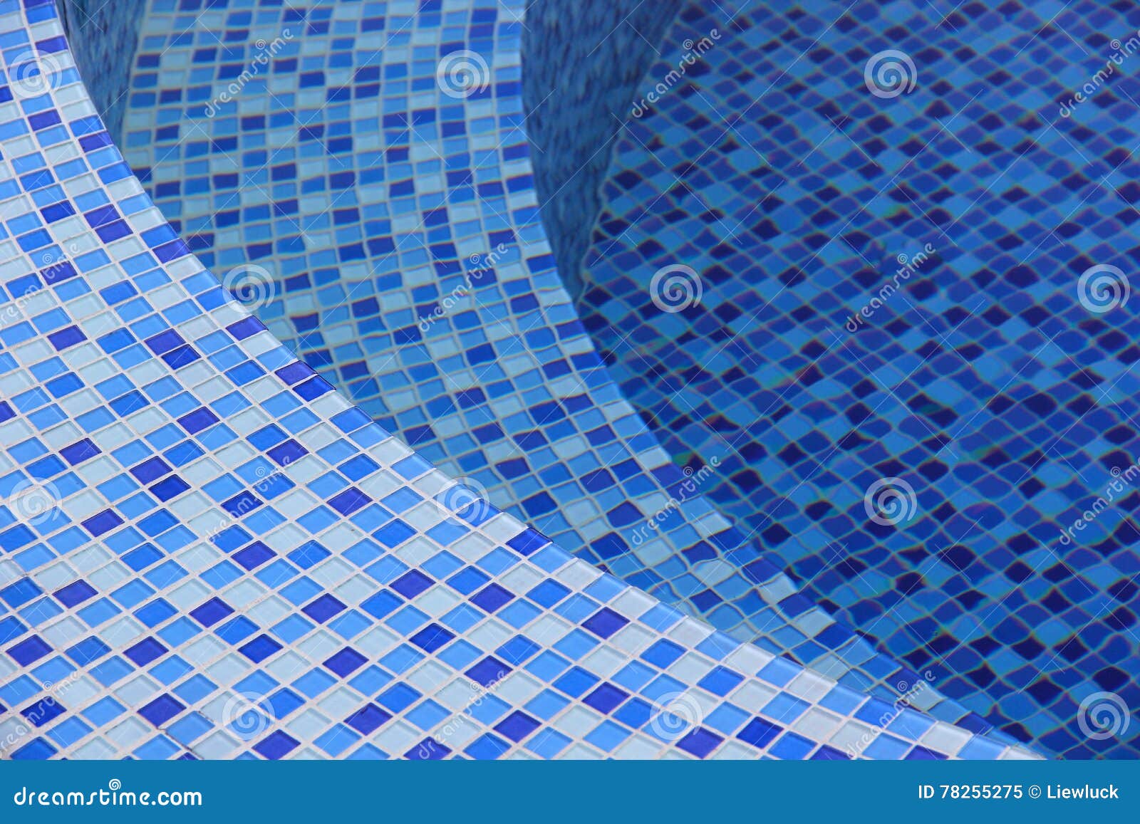 Curved Steps at the Swimming Pool Stock Image - Image of turquoise ...