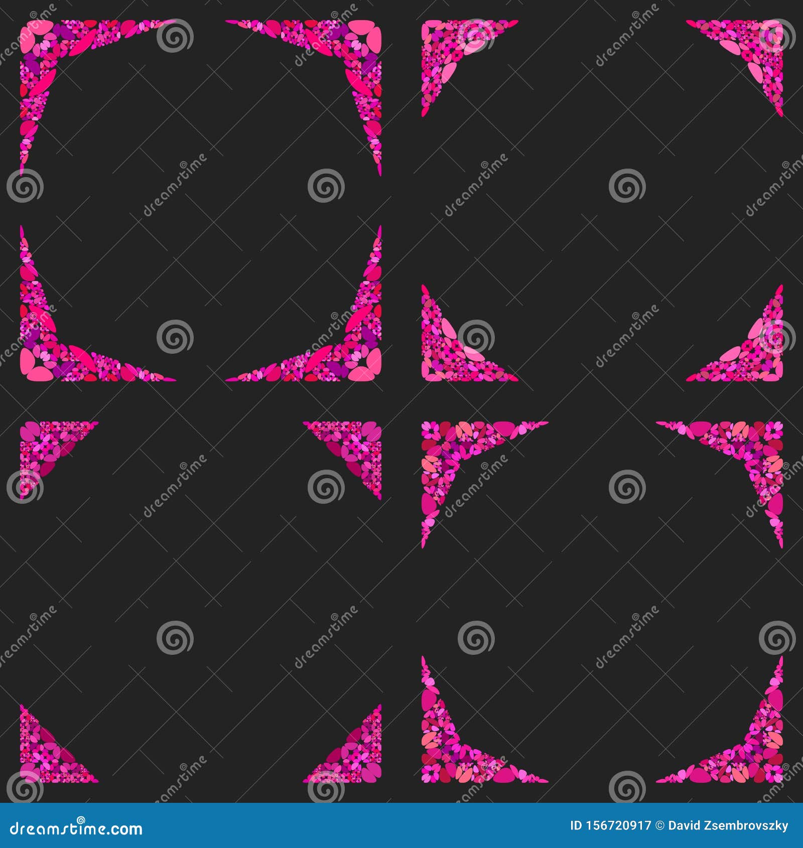 Mosaic Page Border Design Set - Vector Design Elements Stock Vector ...