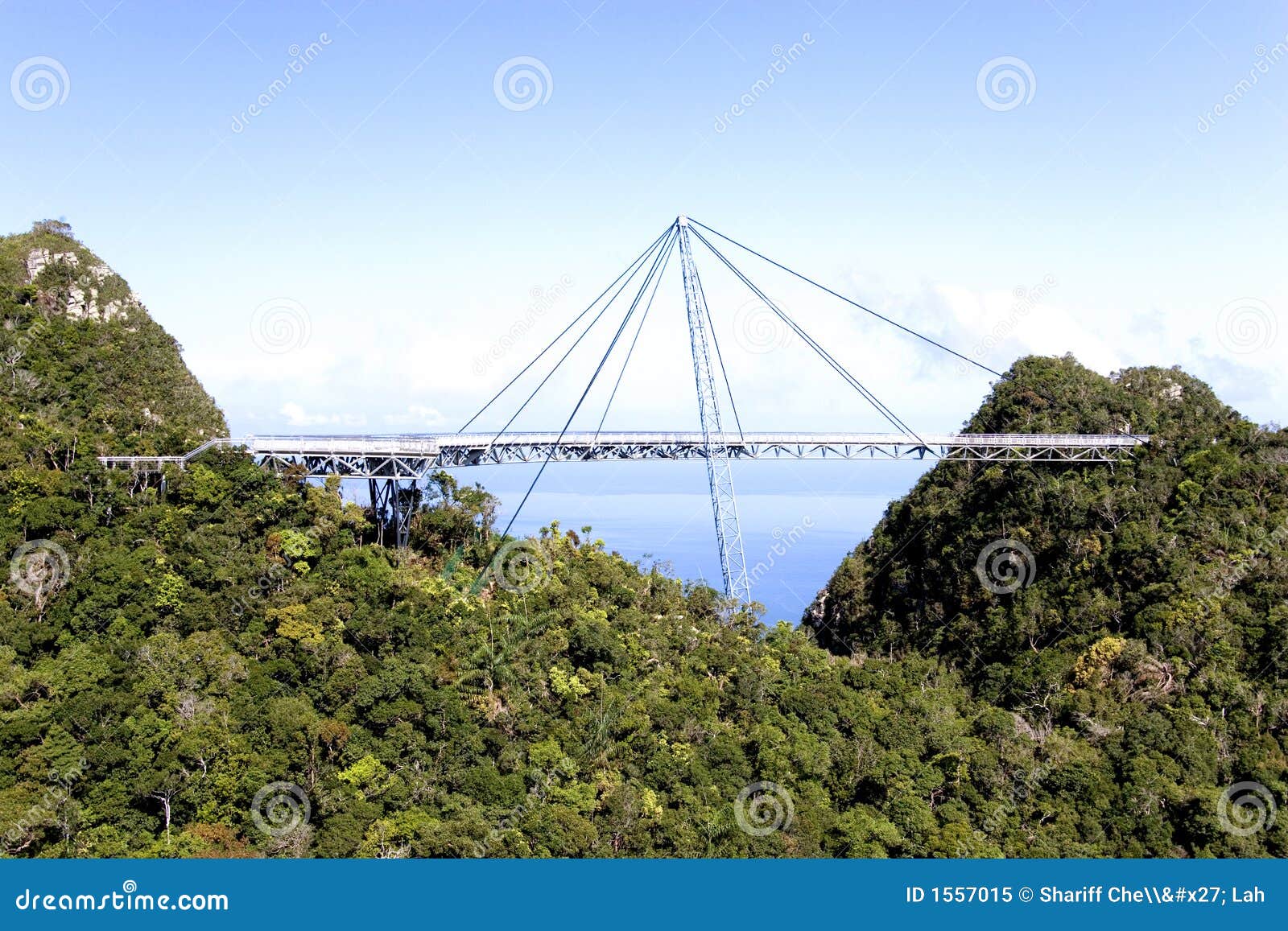Curved Suspension Bridge Royalty-Free Stock Photo | CartoonDealer.com ...