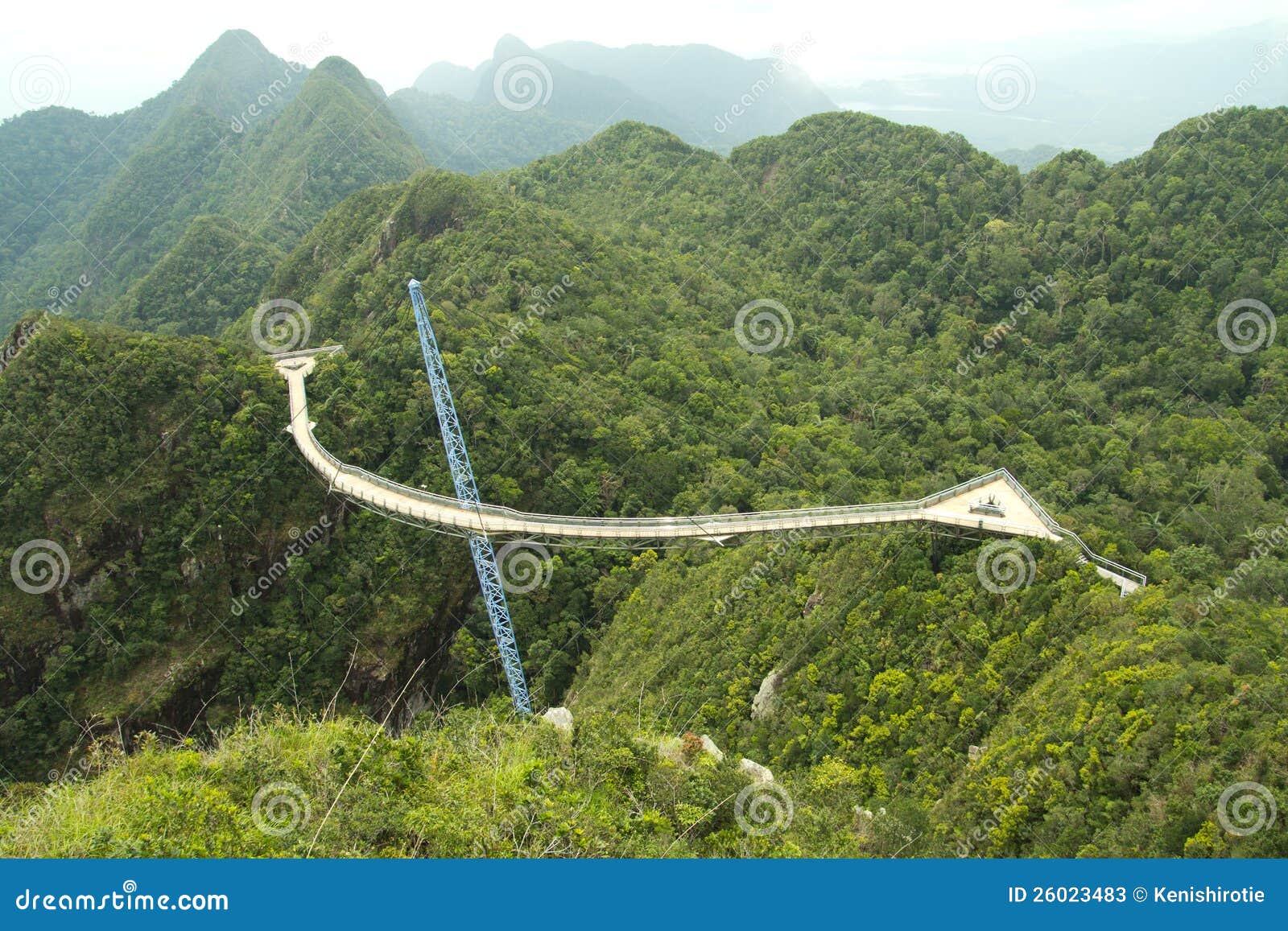 Curved Suspension Bridge Stock Image | CartoonDealer.com #1557139