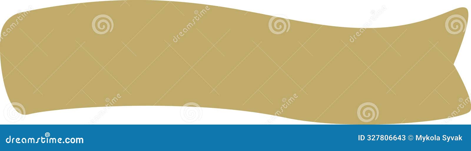 Curved Title Ribbon stock illustration. Illustration of frame - 327806643