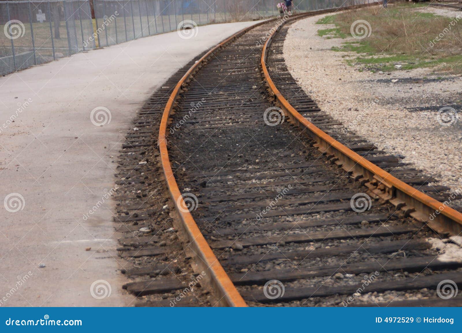 Curved train tracks stock image. Image of railroad, freight - 4972529