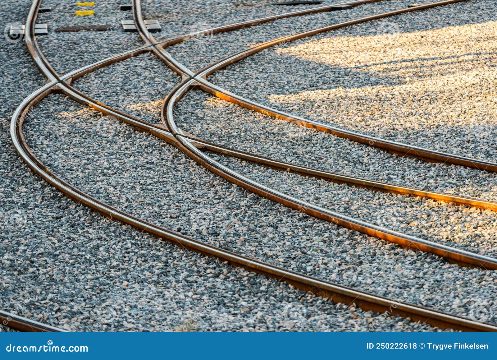 Curved Tram Rails and a Crossing.. Stock Photo - Image of historic ...