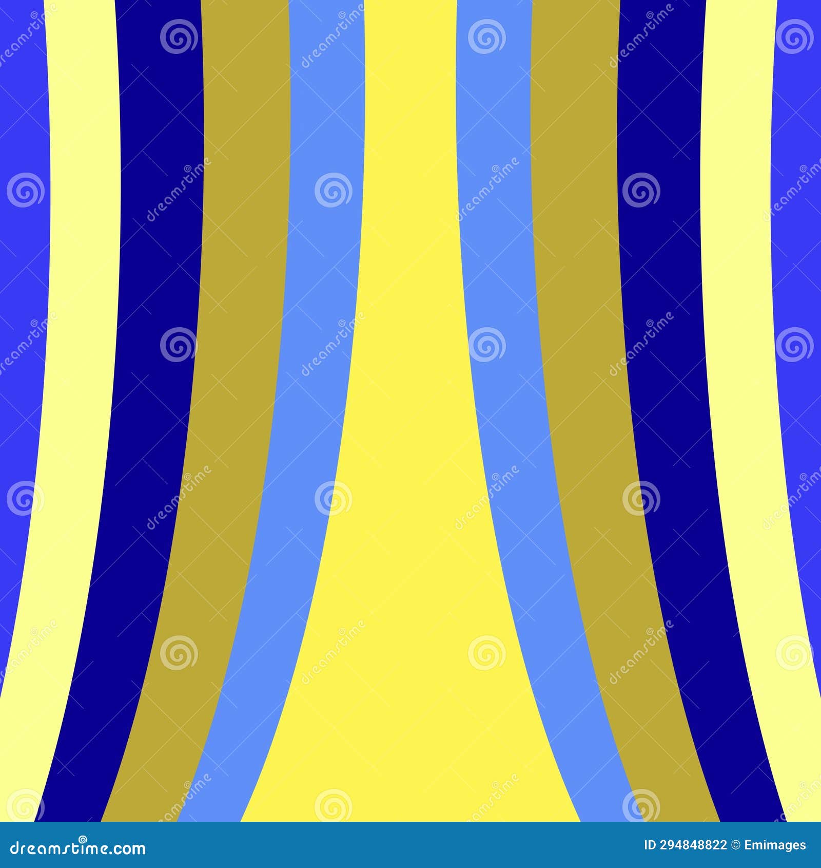 Curved Vertical Lines Background with Blue and Yellow Color Palette ...