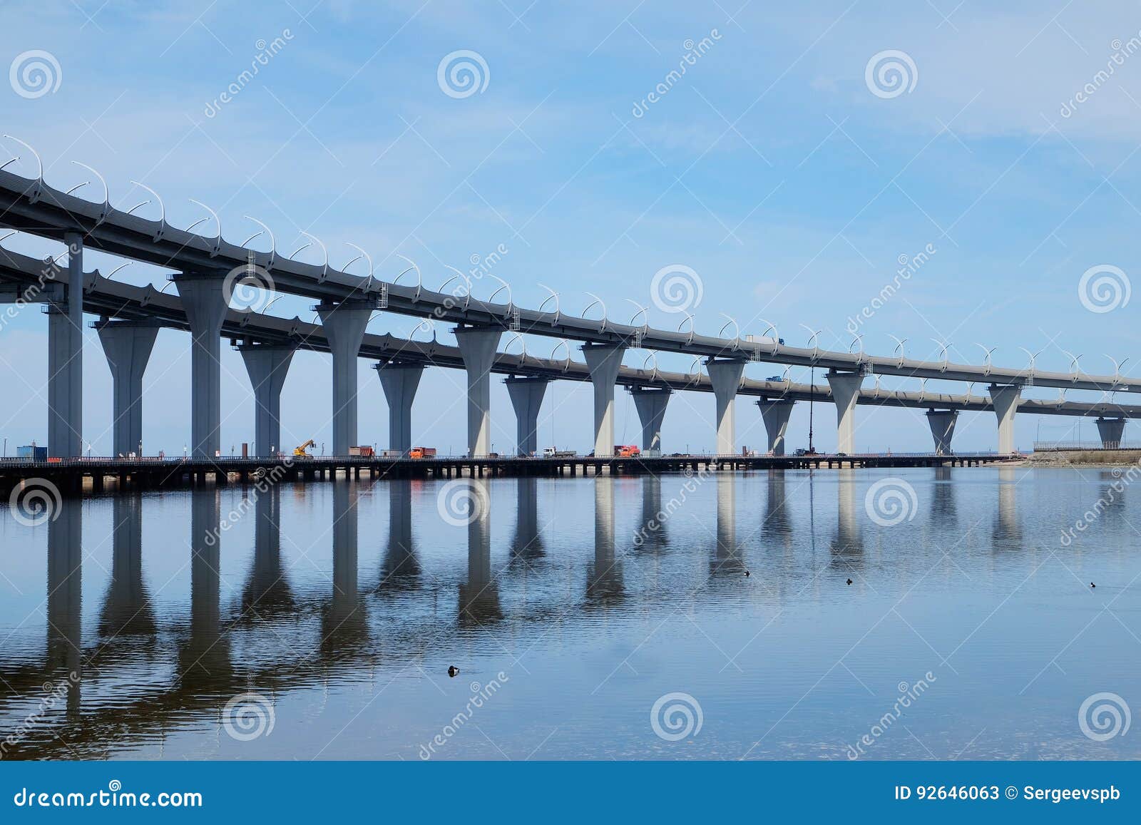 A curved viaduct stock image. Image of transportation - 92646063