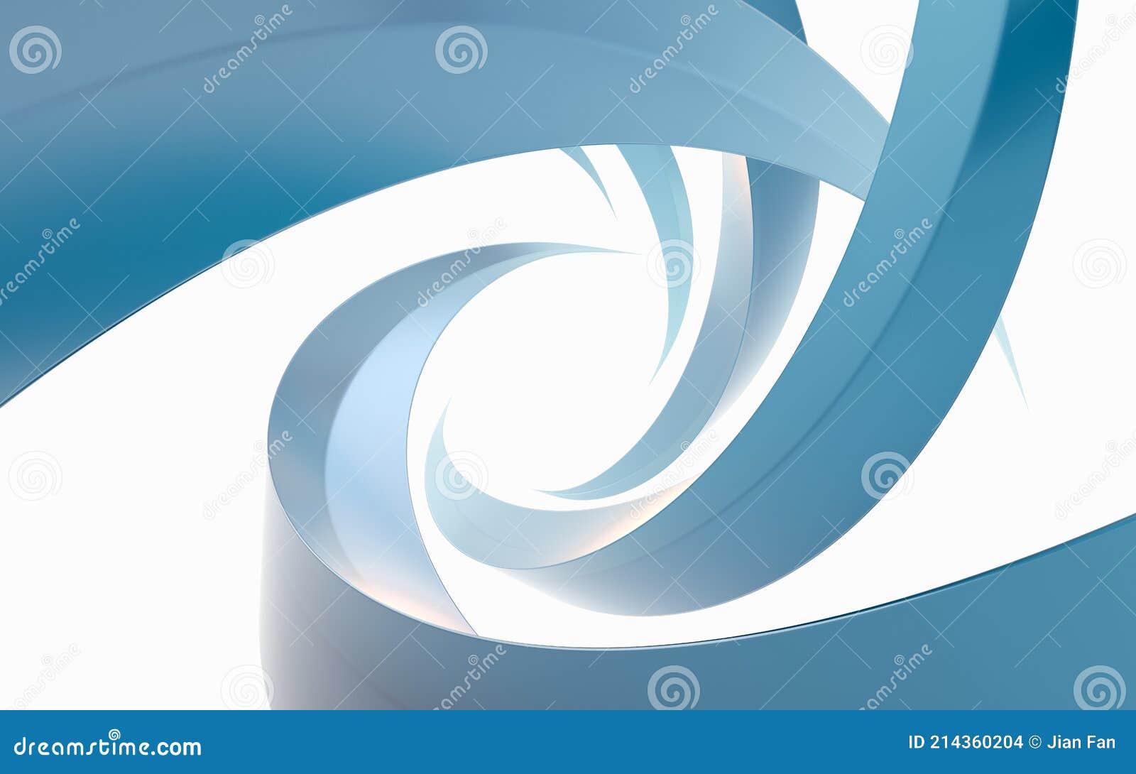 Curved Vortex Structure Lines, 3d Rendering Stock Illustration ...