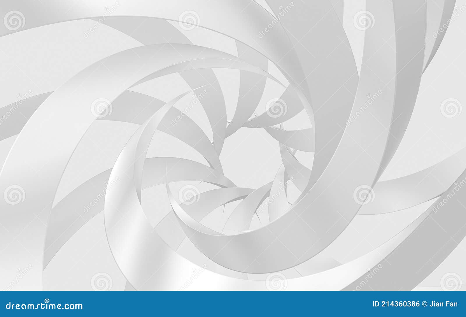 Curved Vortex Structure Lines, 3d Rendering Stock Illustration ...