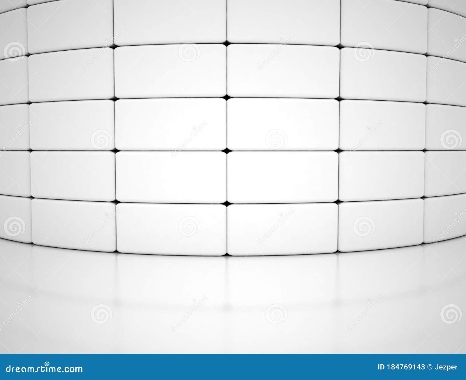 Curved wall made of cubes stock illustration. Illustration of graphic ...