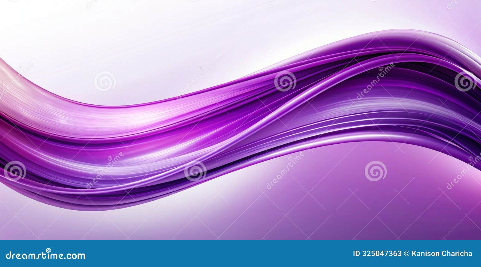 Curved Wave in Motion Purple Gradient AI Generative Stock Illustration ...