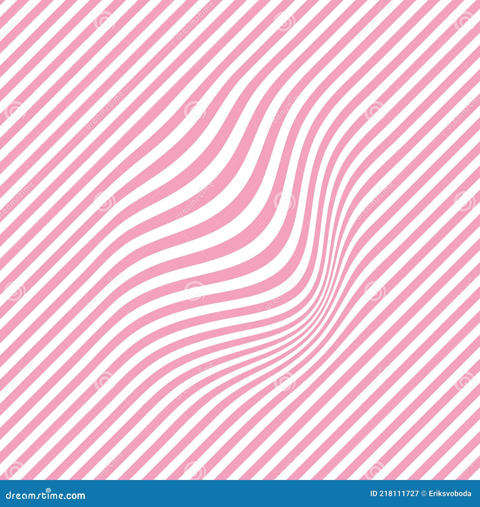 Curved Wavy Lines. Pink Pattern with Flowing Stripes. Optical ...