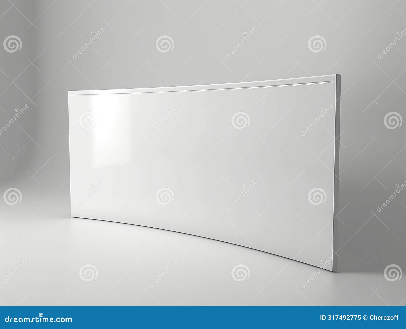 Curved White Blank Billboard Stock Image - Image of simplicity, banner ...