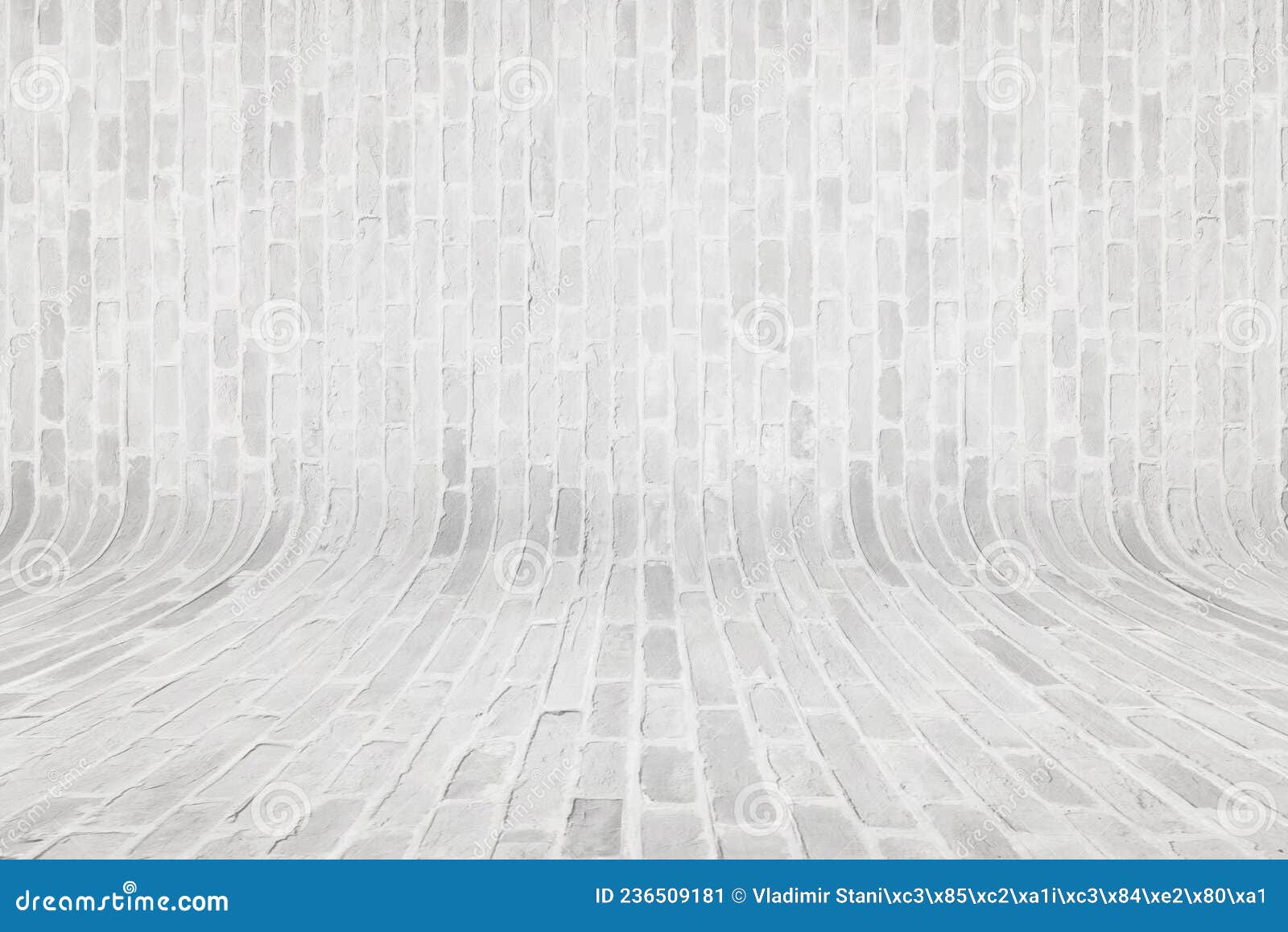 Curved White Brick Wall Texture Stock Image - Image of abstract ...