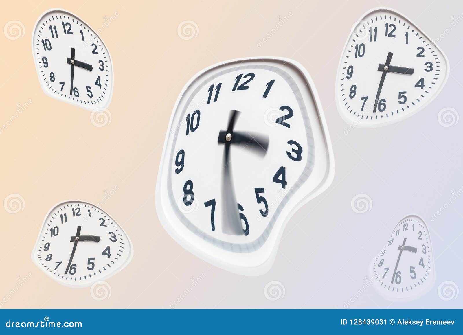 Curved White Traffic Arrow Symbol On The Road Stock Photo ...