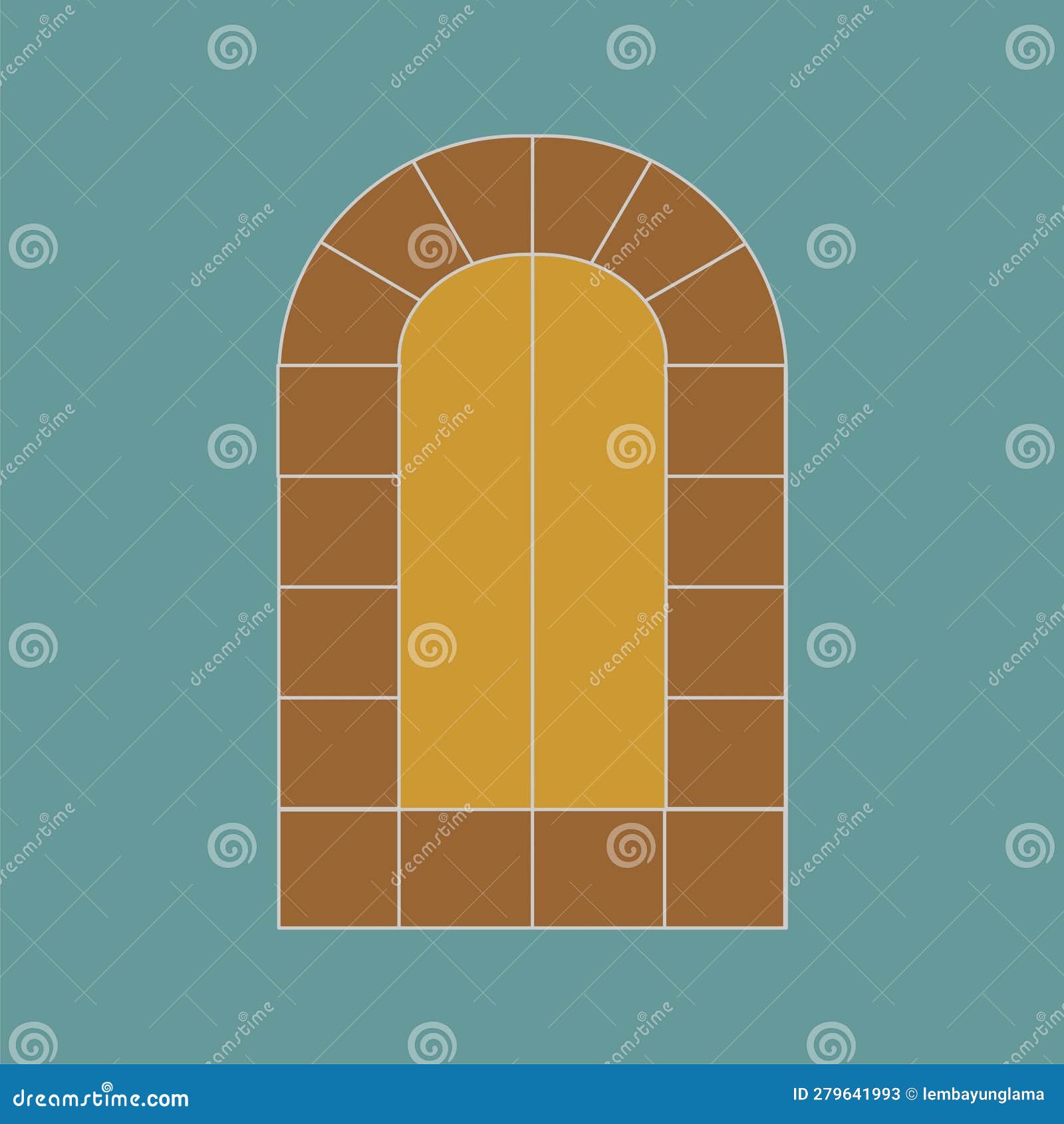 Curved Window Simple Flat Vector Design Stock Vector - Illustration of ...