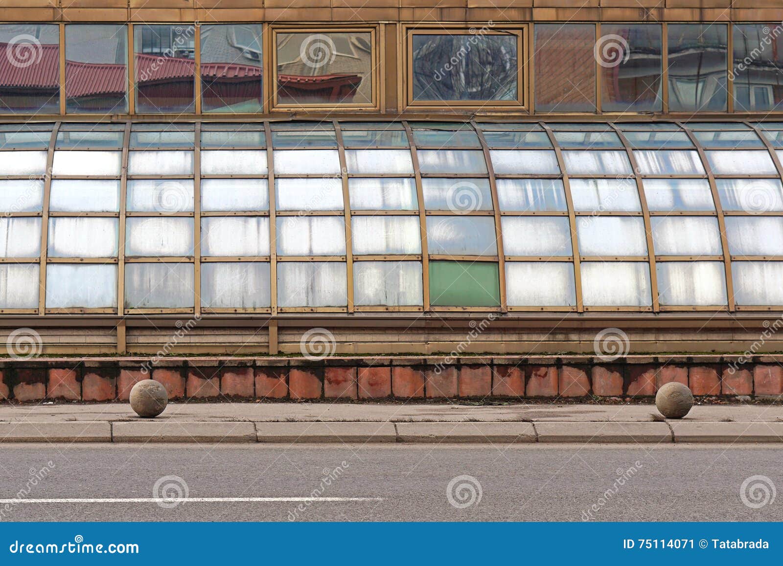 Curved windows stock image. Image of architecture, structure - 75114071
