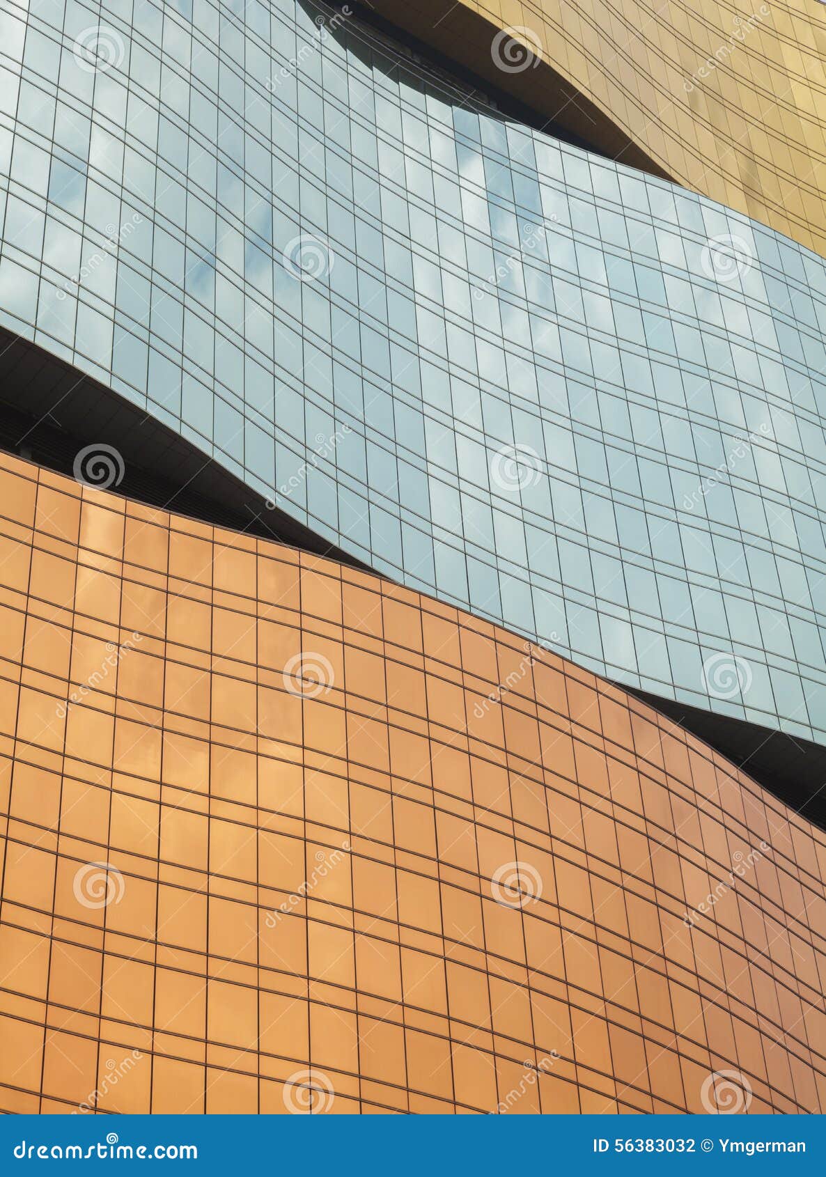 Curved Windows of a Modern Building Stock Photo - Image of office ...