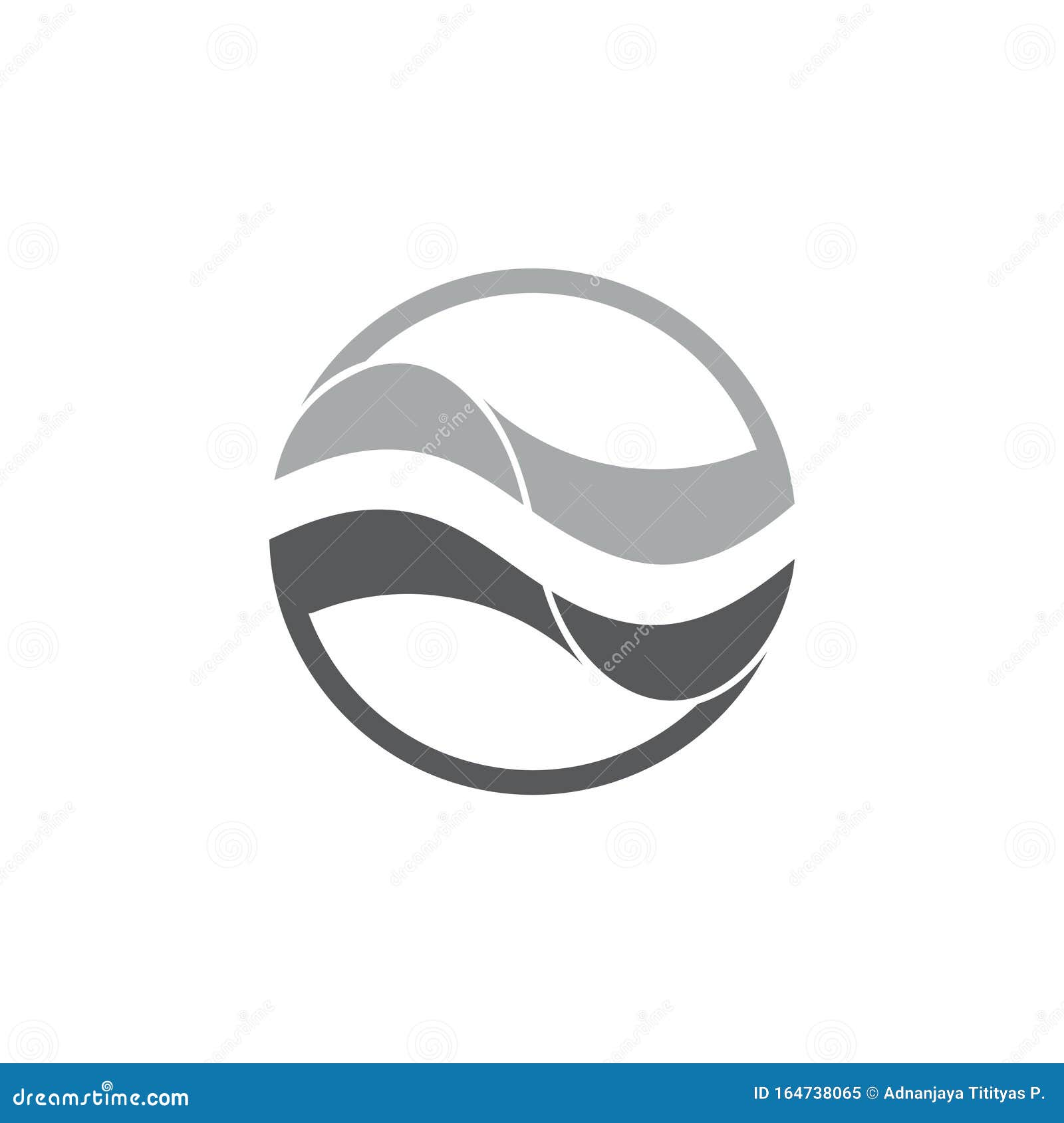 Curves Circle Wavy Shape Geometric Logo Vector Stock Vector ...