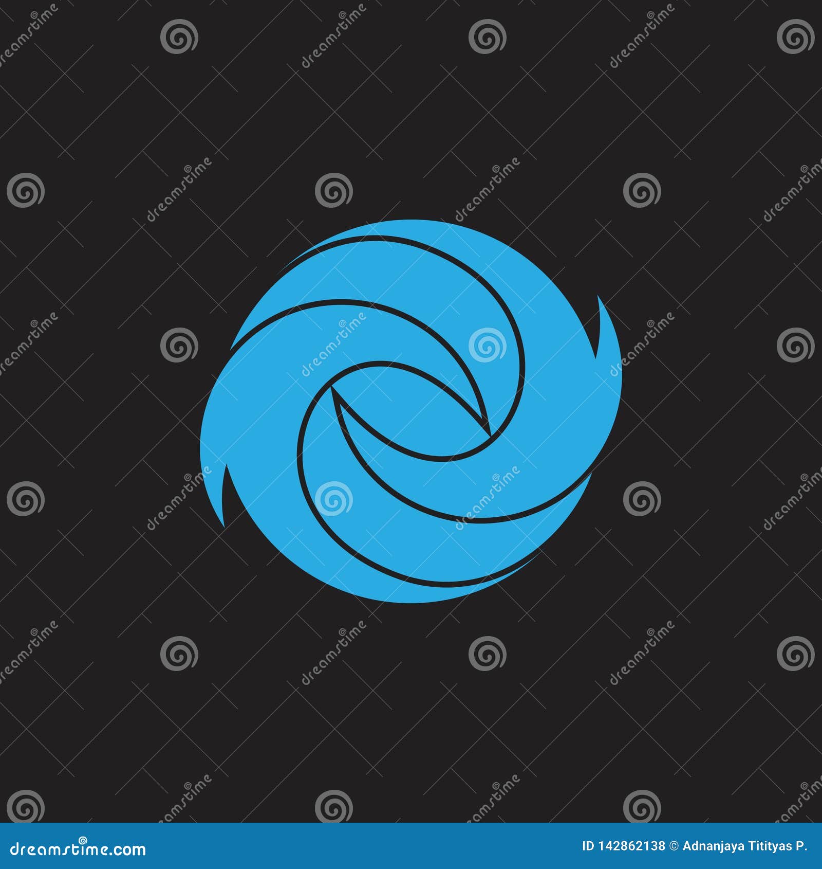 Curves Circles Waves Rotation Simple Logo Vector Stock Vector ...