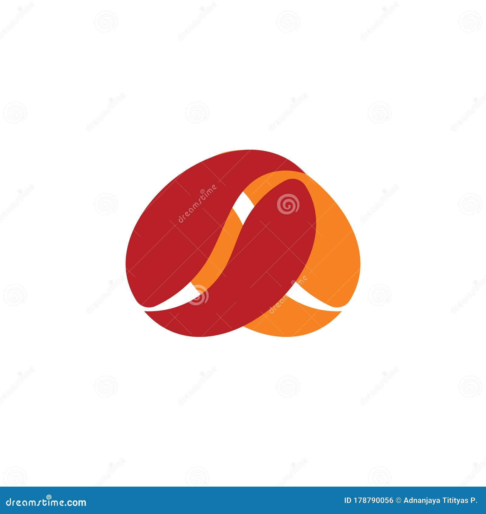 Curves Colorful Coffee Bean Symbol Vector Stock Vector - Illustration ...