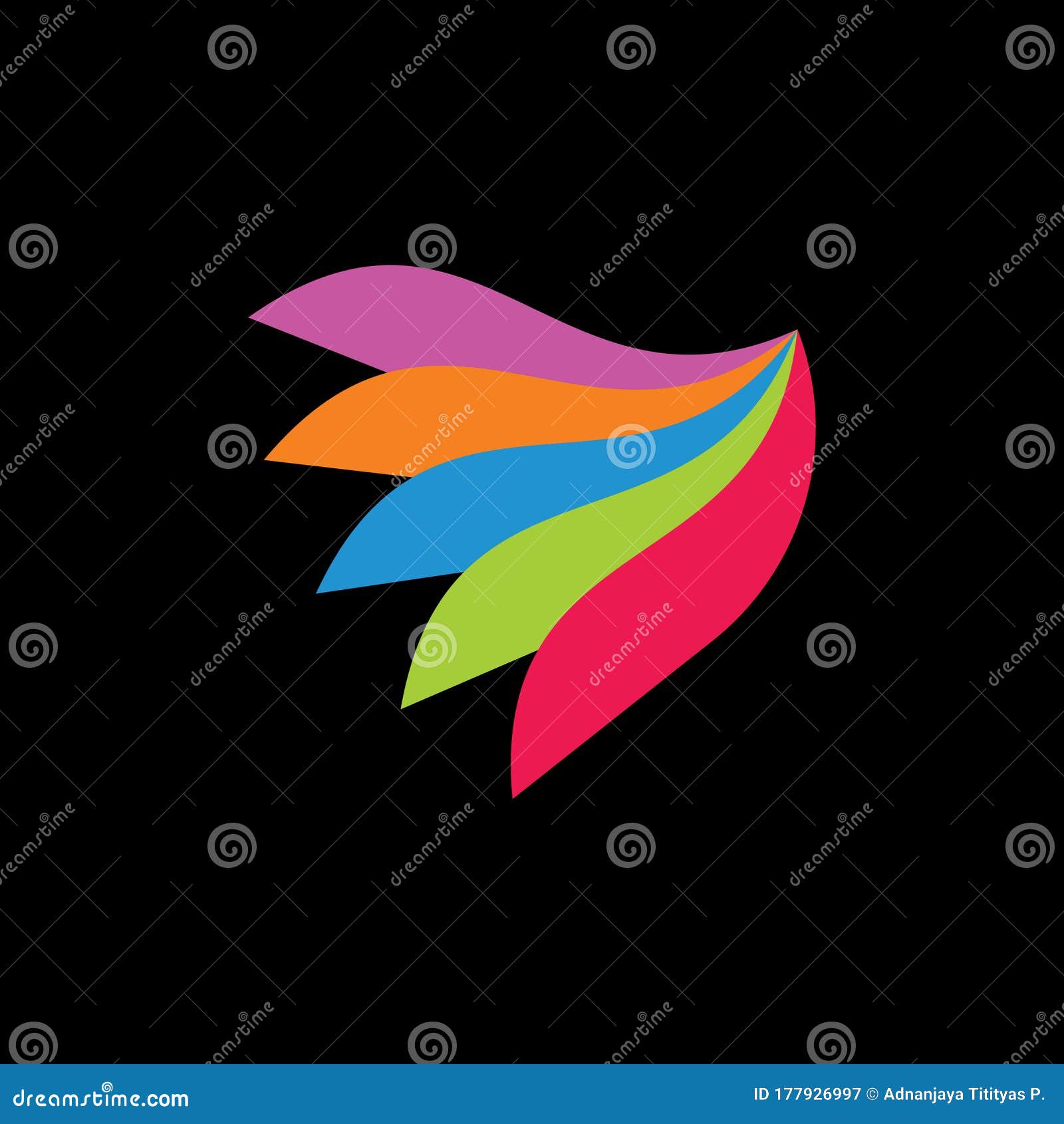 Curves Colorful Decoration Logo Vector Stock Vector - Illustration of ...