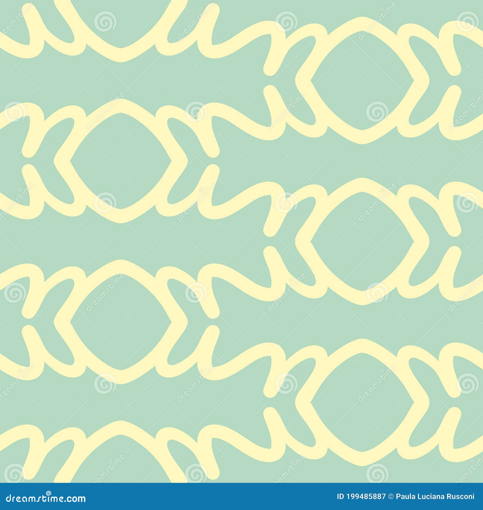 Curves and Diamonds Seamless Vector Pattern Stock Vector - Illustration ...