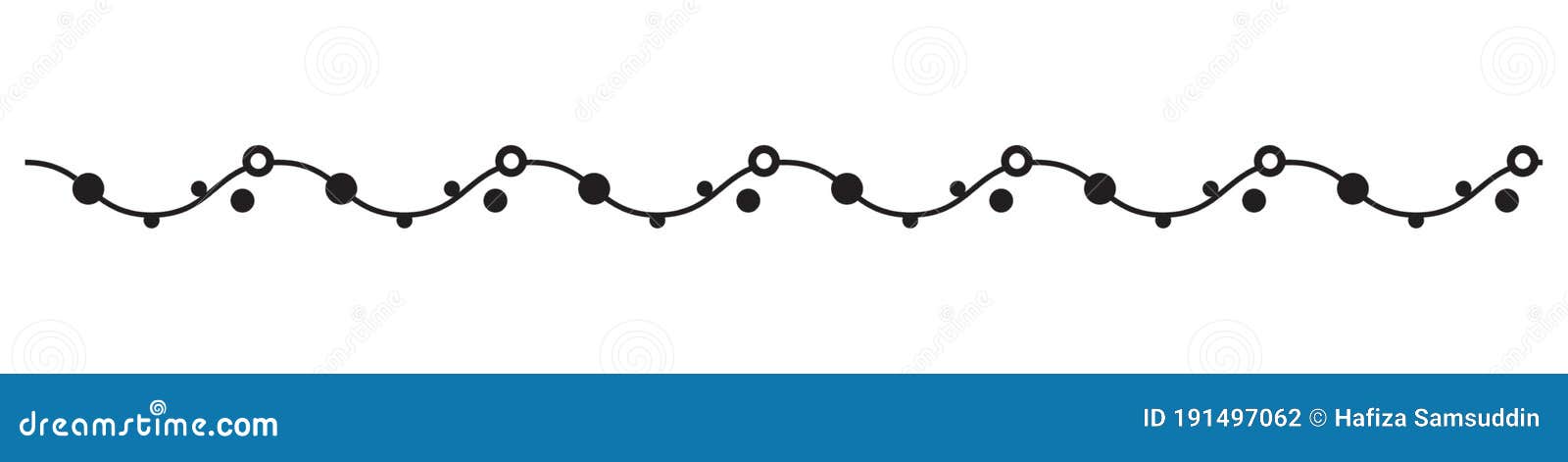 Curves with Dotted Pattern Border Design. Vector Illustration ...