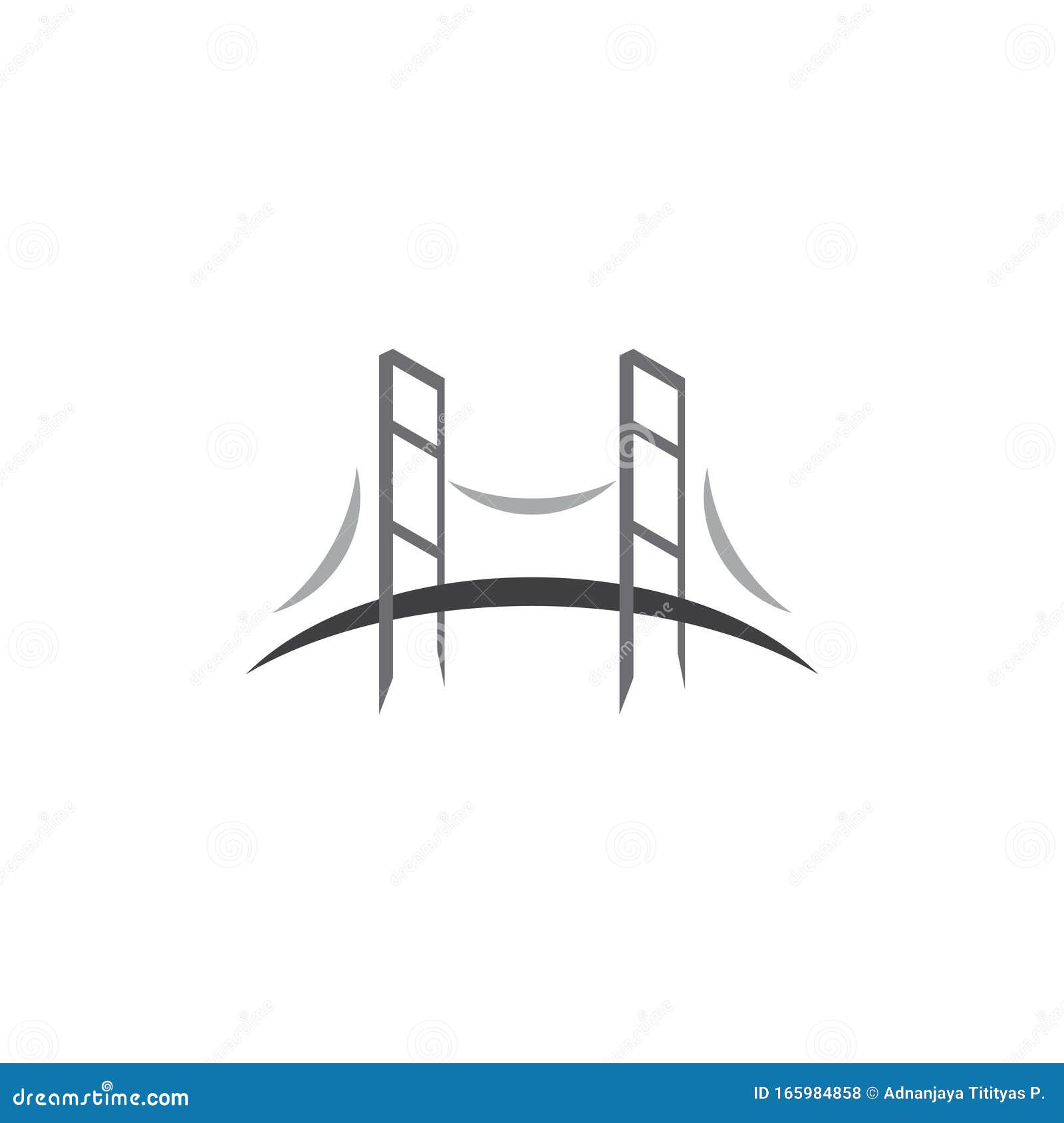 Curves Geometric Bridge Symbol Logo Vector Stock Vector - Illustration ...