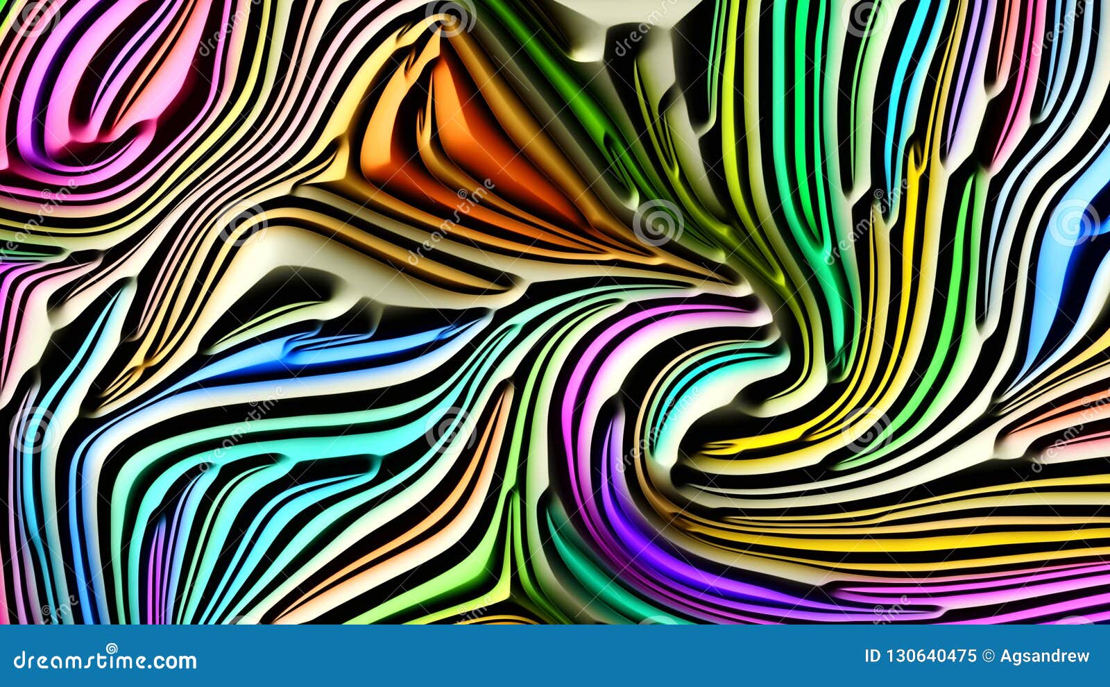 Unfolding of Abstract Shapes Stock Illustration - Illustration of style ...