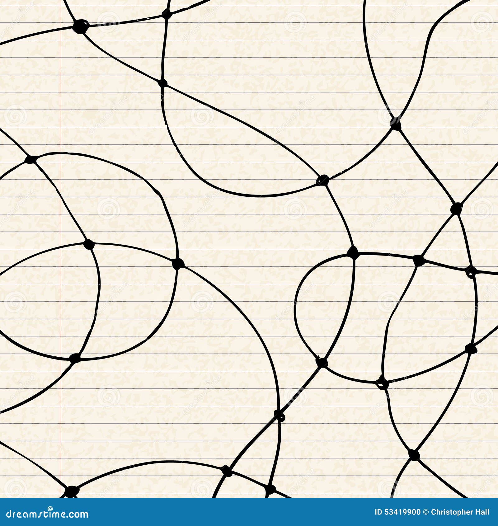 Curves of a Sheet of Lined Paper Stock Vector - Illustration of white ...