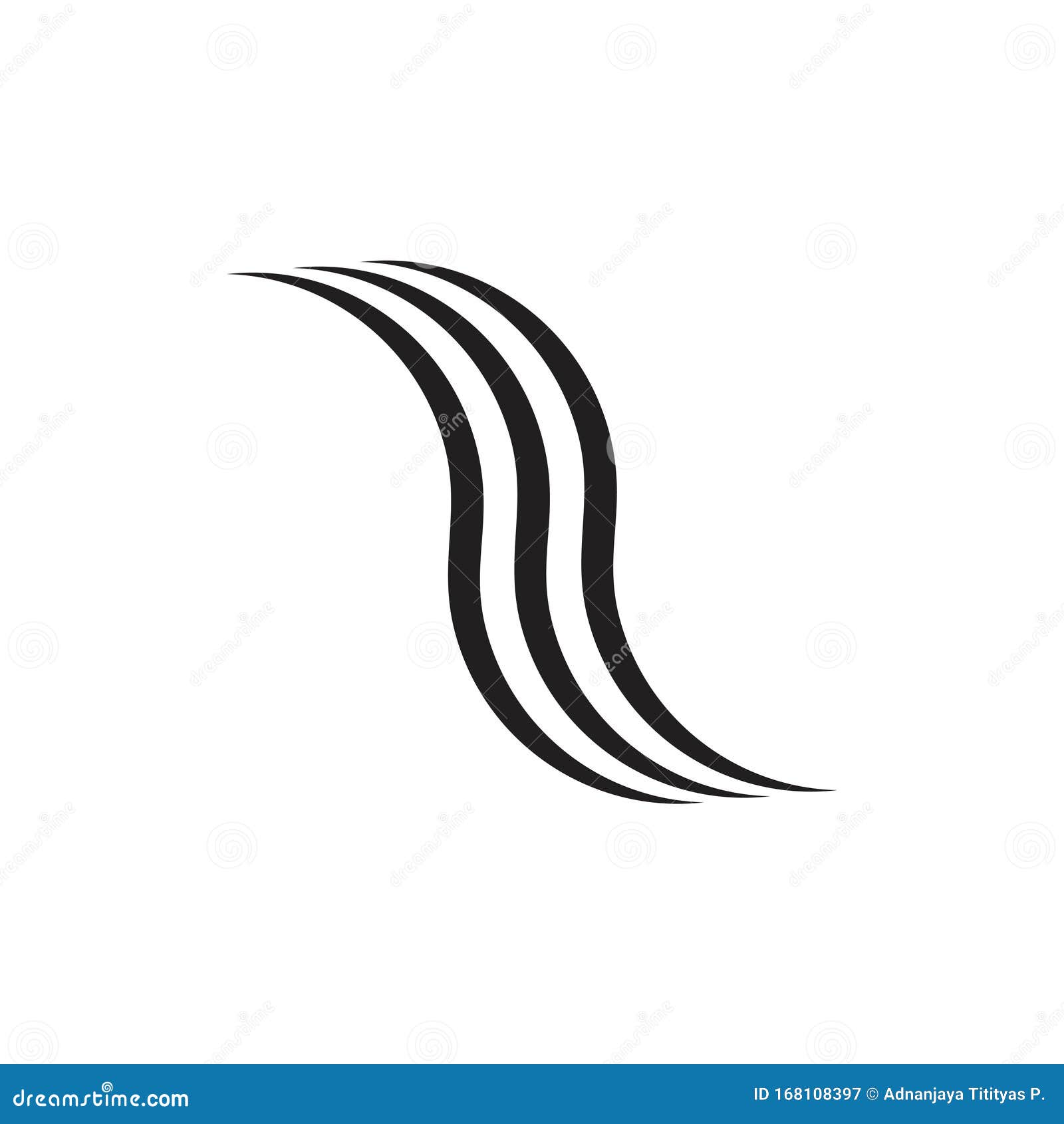Curves Stripes Flow Simple Logo Vector Stock Vector - Illustration of ...