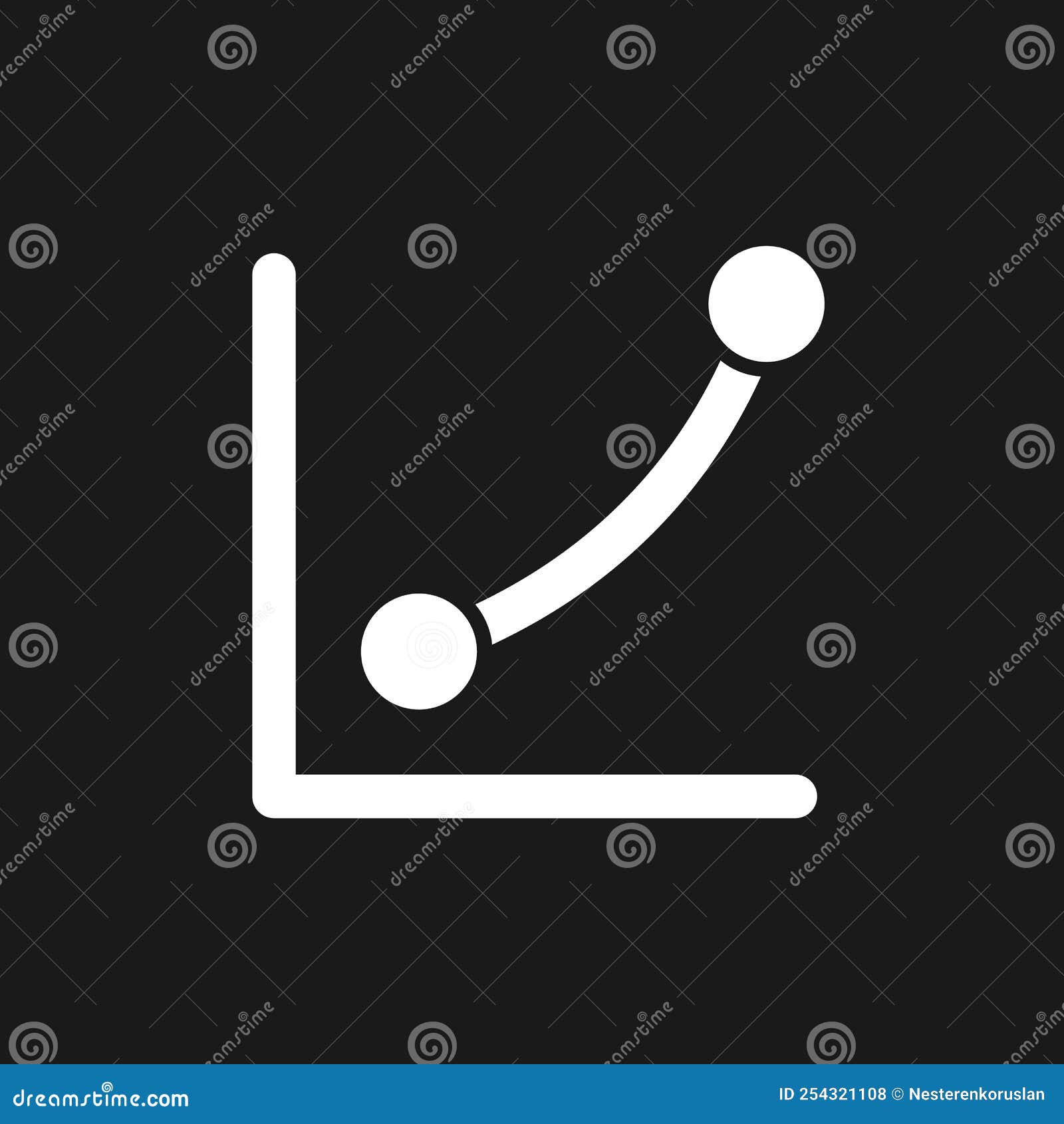 Curves Tool Dark Mode Glyph Ui Icon Stock Vector - Illustration of logo ...