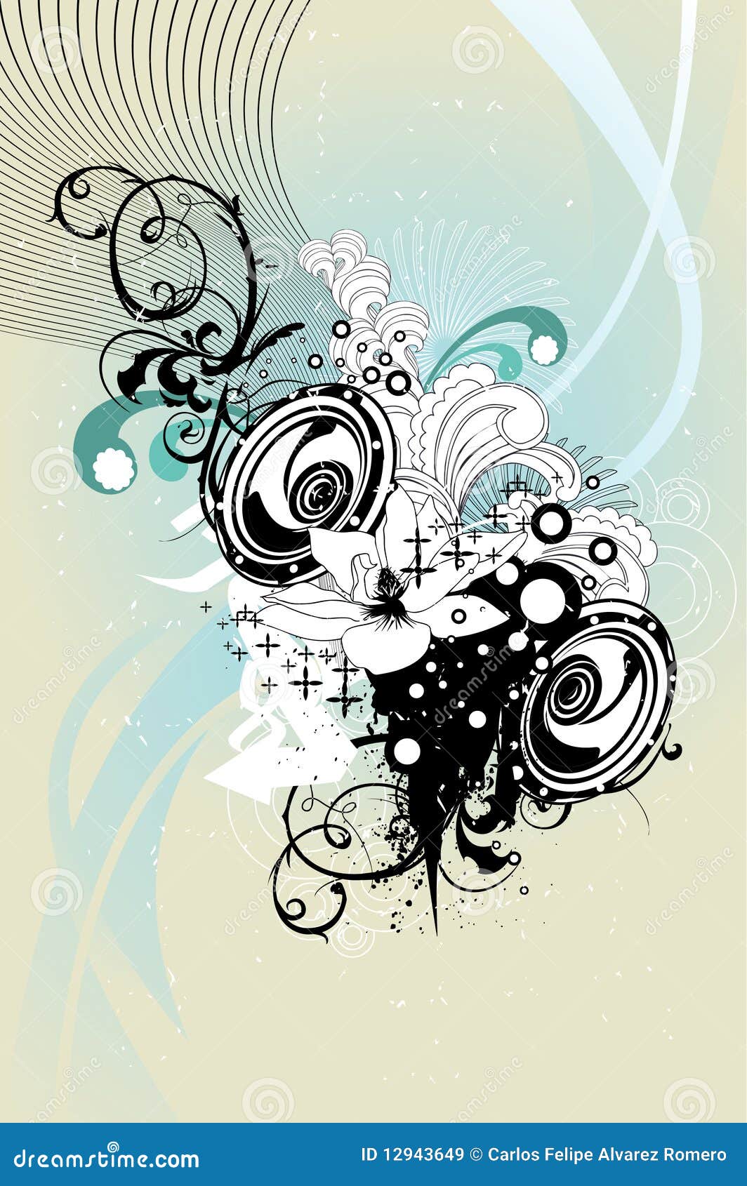 Curves vector illustration stock vector. Illustration of circle - 12943649