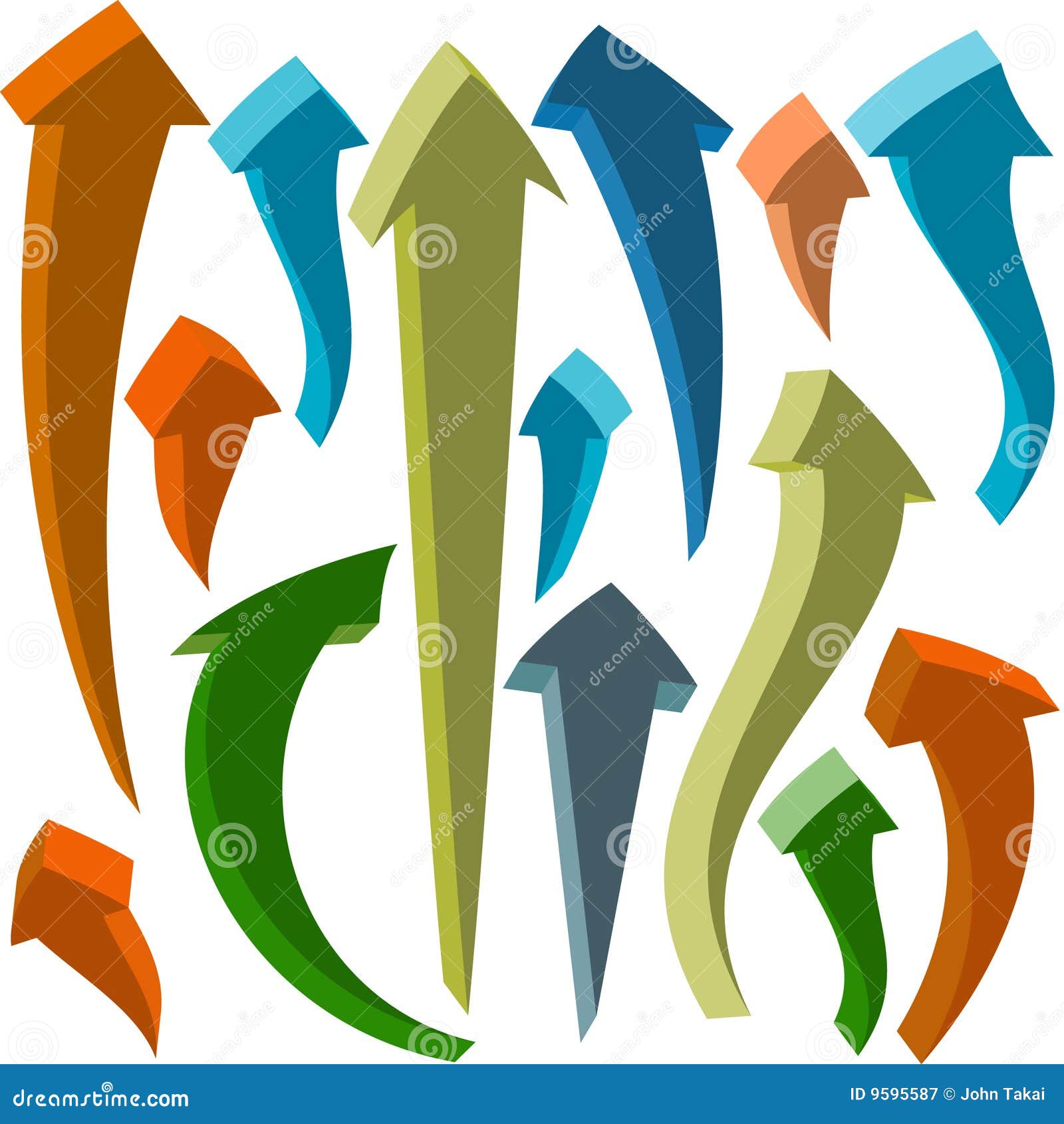 Curving Red Arrows Vector Illustration | CartoonDealer.com #9329906