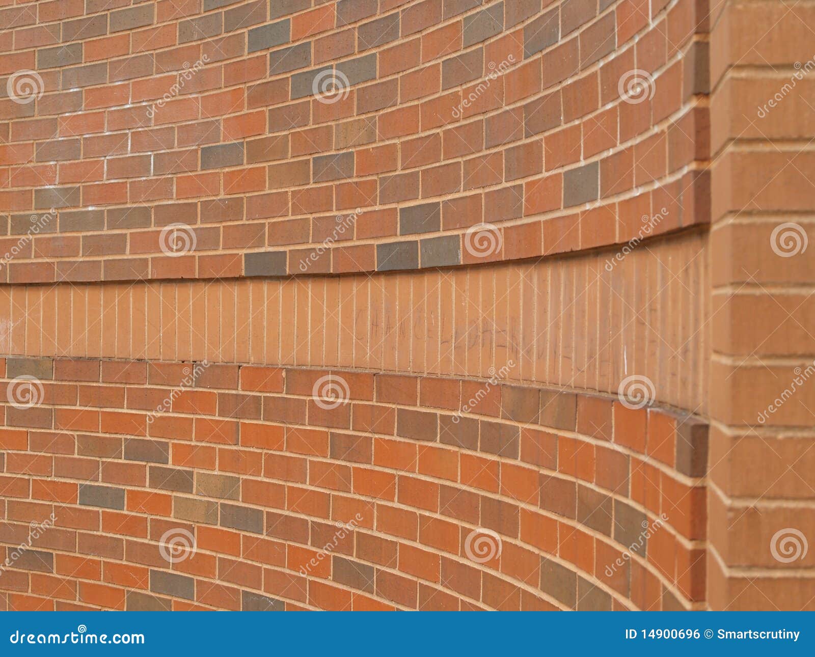 Curving Brick Wall stock photo. Image of abstract, curving - 14900696