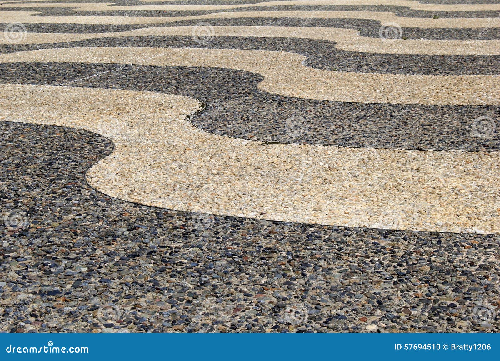 Curving Design of Pebbled Background Stock Photo - Image of pathway ...