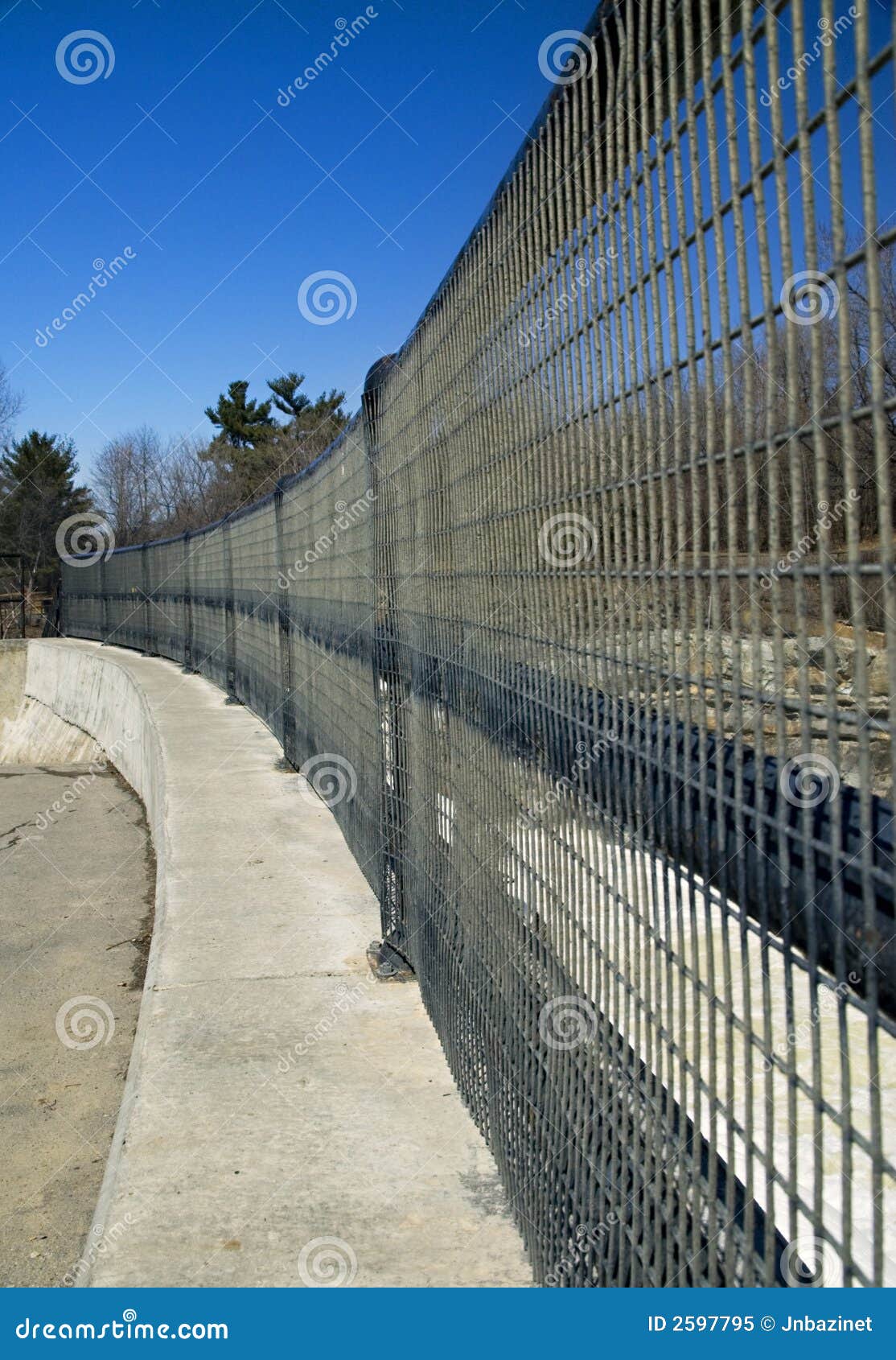 Curving Fence stock image. Image of concept, bluest, curve - 2597795