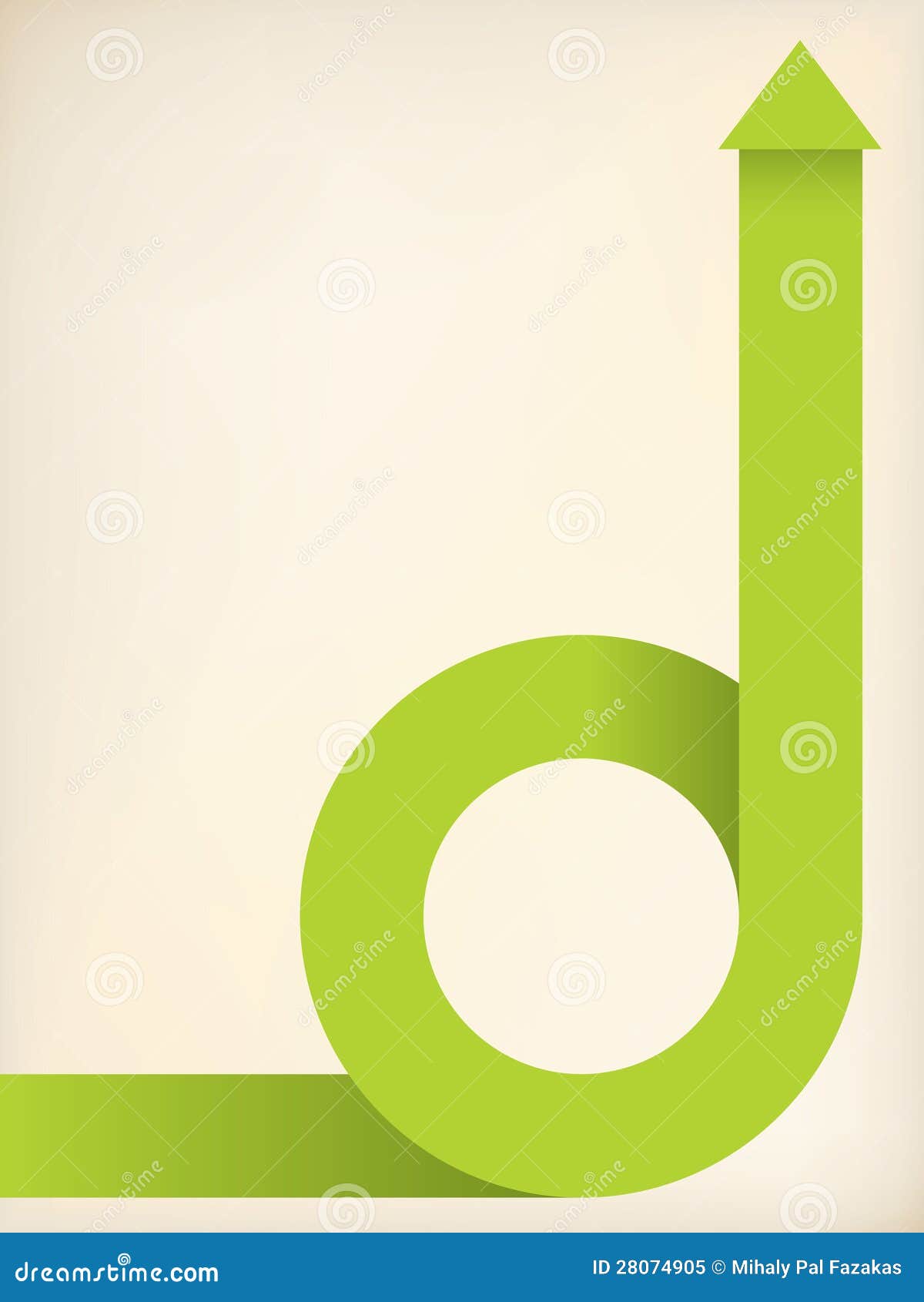 Curving Green Arrow Shaped Ribbon Stock Vector - Illustration of ...