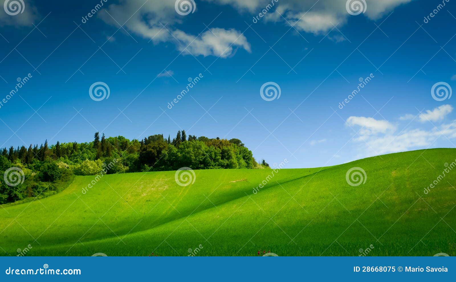 Curving Hill Under Blue Sky Stock Image - Image of copy, beautiful ...