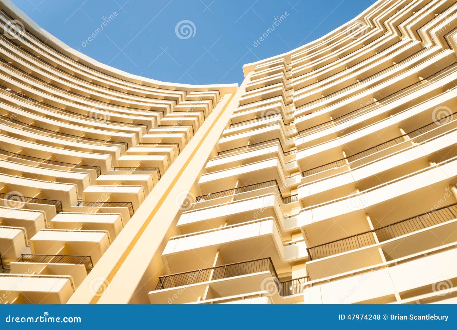 Curving lines of building. stock photo. Image of modern - 47974248