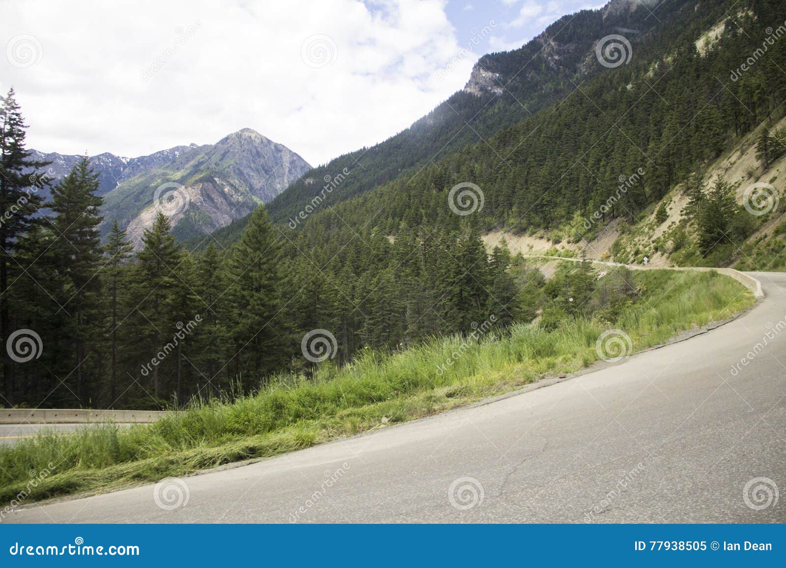 Curving Mountain Range stock image. Image of empty, trees - 77938505