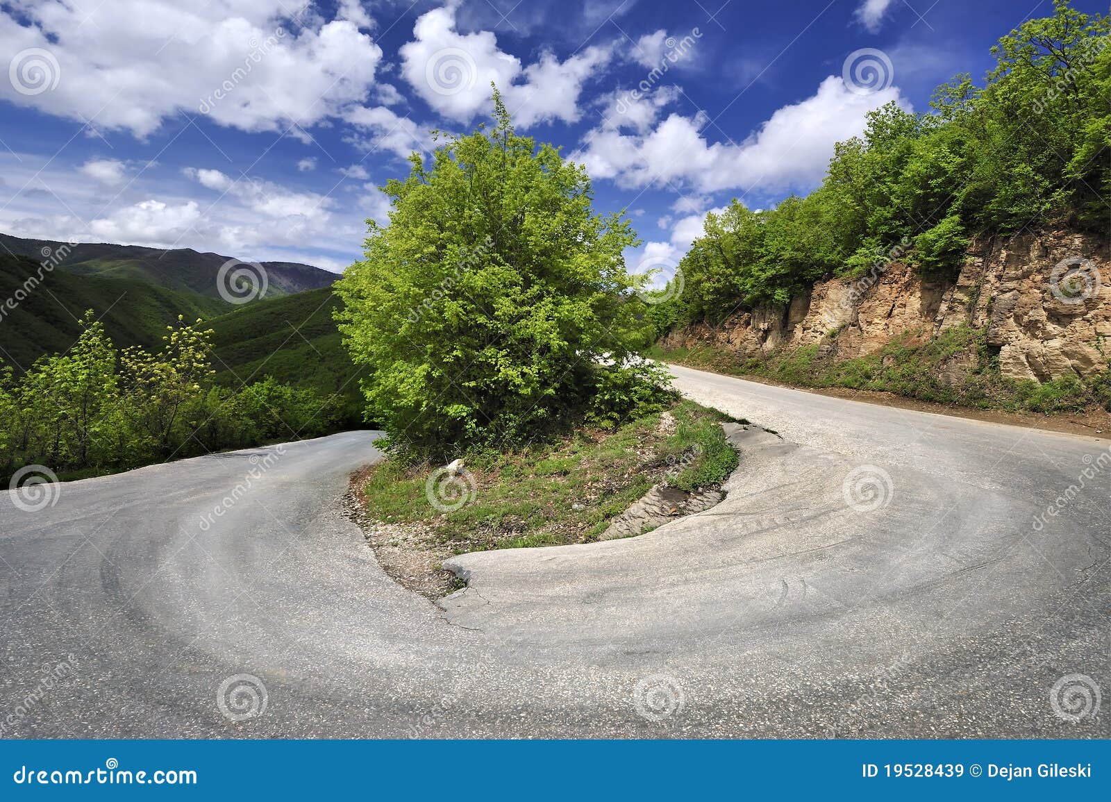 Curving mountain road stock image. Image of highlands - 19528439