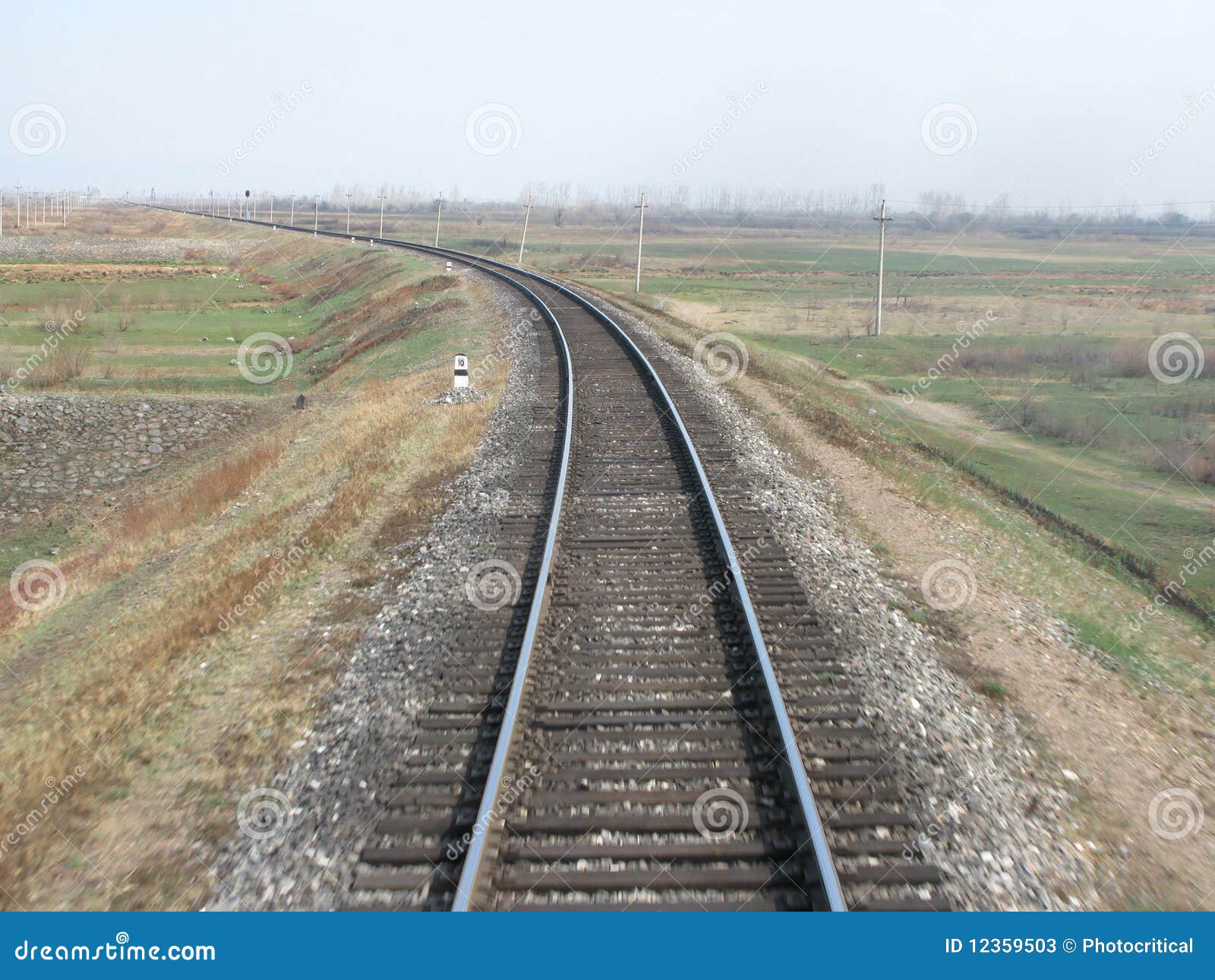 Curving train track stock image. Image of rail, russia - 12359503