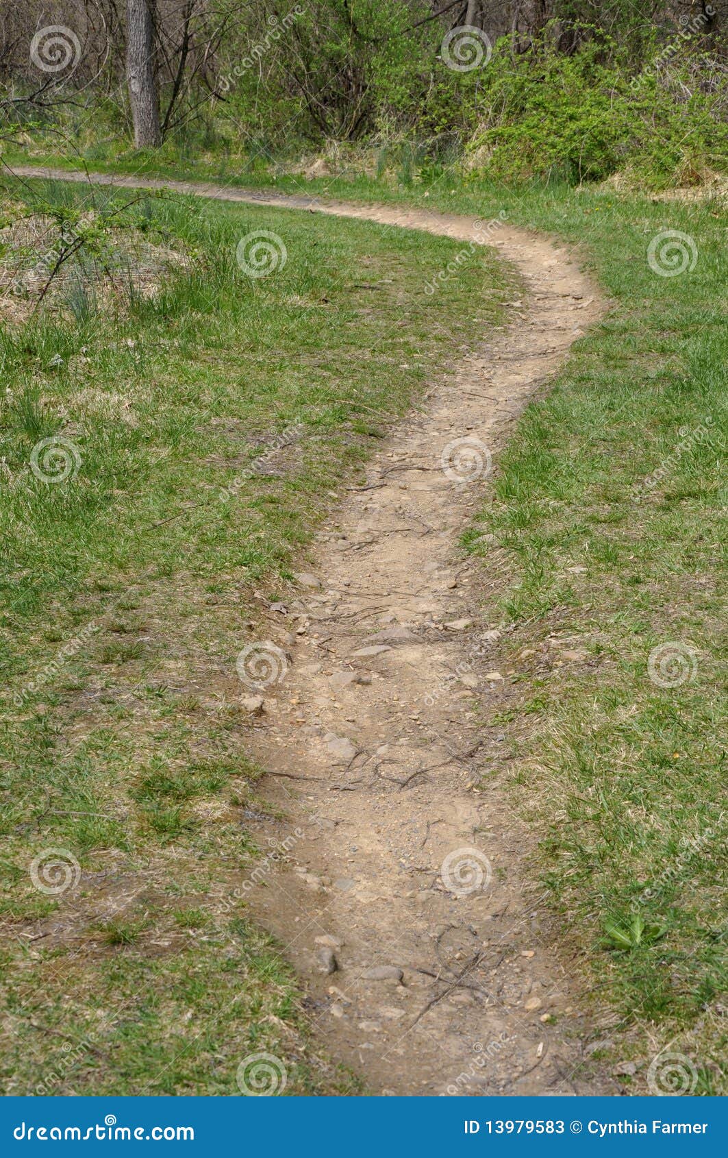 Curving walking path stock image. Image of desolate, countryside - 13979583
