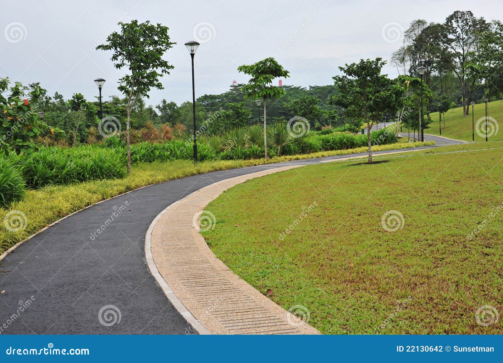 Curving Walking Track stock photo. Image of safety, grey - 22130642